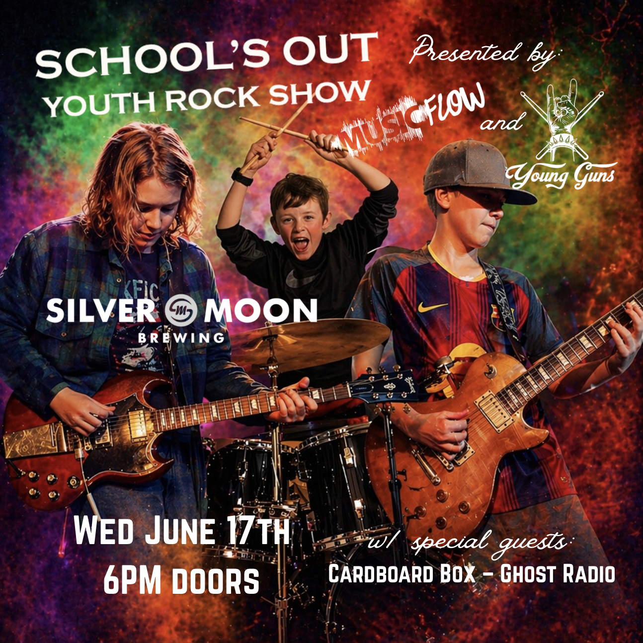 School's Out Rock Show w/ Young Guns | Silver Moon Brewing | Live Music ...
